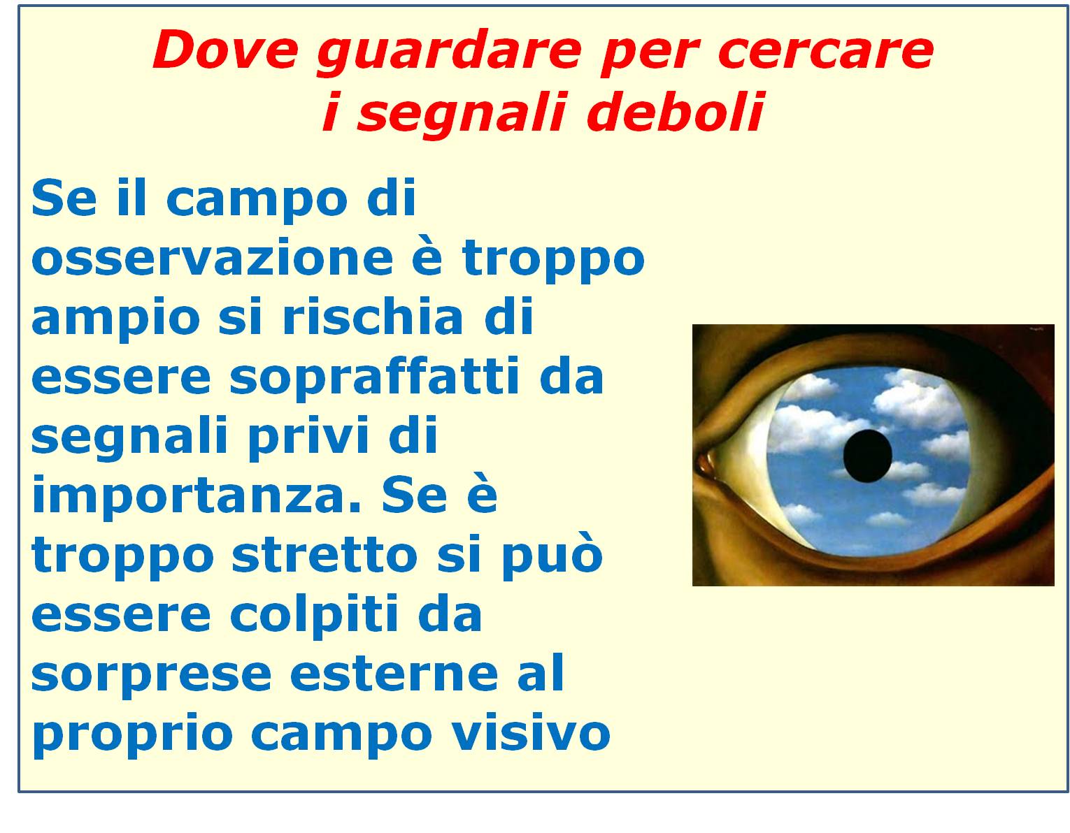 Come cogliere segnali Deboli e Creare nuove Opportunità :: Akron srl